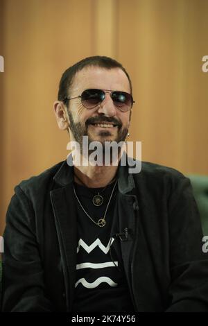 Ringo Starr poses for his latest album is 'Give More Love Stock Photo ...