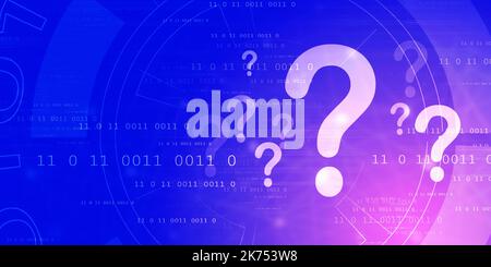 2d illustration question mark background Stock Photo - Alamy