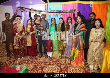 Traditional Mayoon ceremony at colorfully decorated venue in Karachi ...