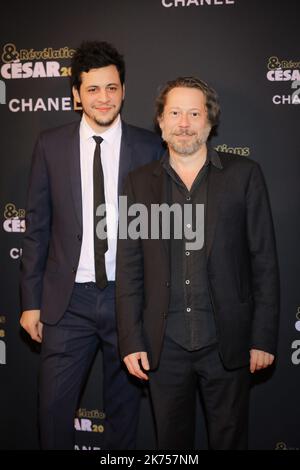 Idir Chender and Mathieu Amalric attending the Cesar Revelations event ...