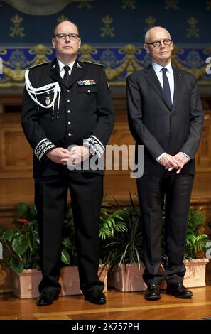 Monaco, jan 16th 2018 new year's wishes ceremony of security forces of ...