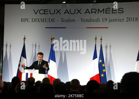 Emmanuel Macron visits the Army Stock Photo - Alamy