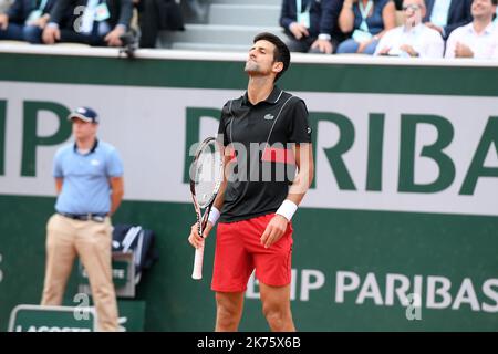 NOVAK DJOKOVIC (SRB) during the Quart Final match at Roland Garros ...