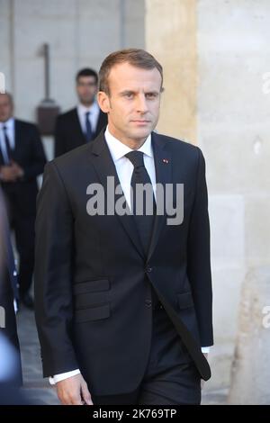 French President Emmanuel Macron attends the Barhat Innovates Fair in ...