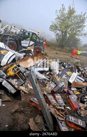 A lorry transport transporting whisky bottles had an accident on A75 ...