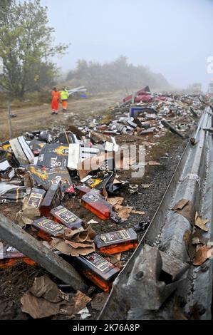 A lorry transport transporting whisky bottles had an accident on A75 ...