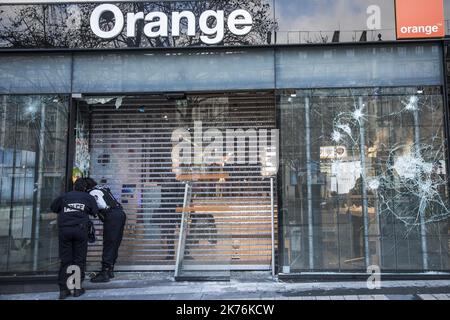 Yellow Vest Protests continue all over France on December 9, 2018 Stock ...