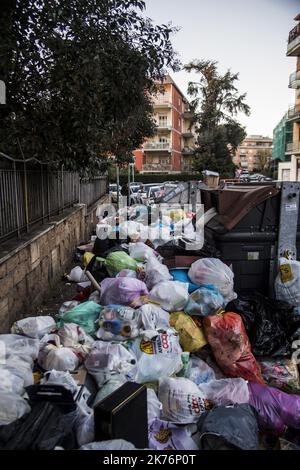 A general view of discarded rubbish building up across various ...