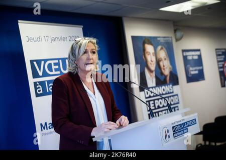 French far-right National Rally president Jordan Bardella smiles before ...