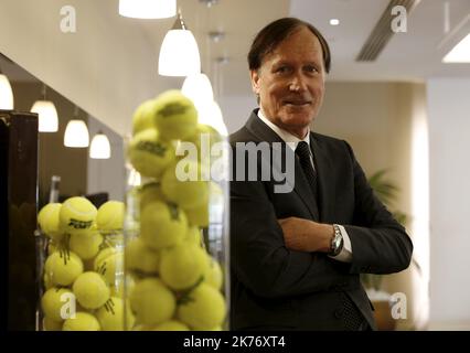 Zeljko Franulovic at the press conference before the 2019 Rolex Masters ...