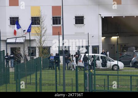 'Radicalised' inmate slashes guards in French prison attack Stock Photo ...