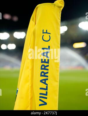 Villarreal CF corner flag during the La Liga match between Villarreal ...