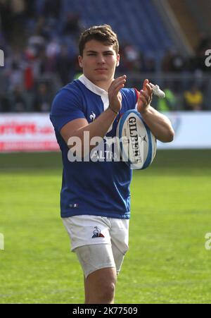 Antoine Dupont (France) during Italy vs France, Rugby Six Nations match in Rome, Italy, February ...
