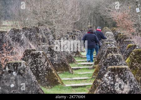 Orscholz, Saarland, Germany. Part of the Dragon's Teeth, the anti-tank ...