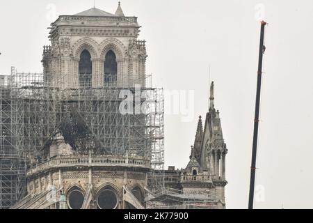 Paris, France, april 16th 2019 - After the fire that devastated ...