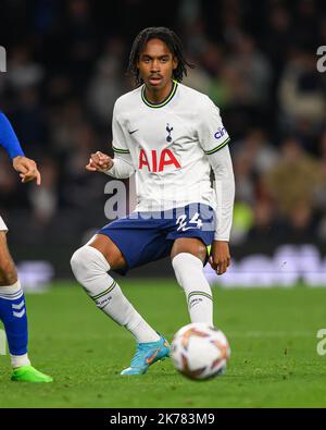Djed Spence of Tottenham Hotspur during the Brentford v Tottenham ...