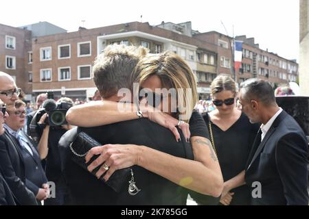 Guests attend the funeral of Electronic music composer Fred Rister who ...