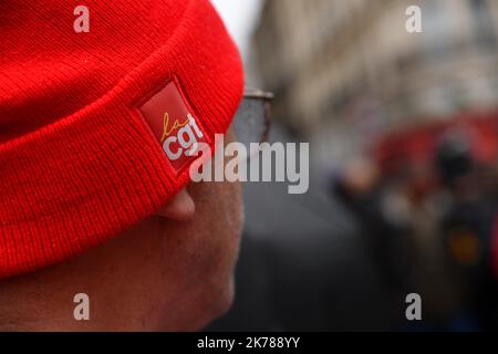 Unitary protest in Paris against the reform of pensions, Tuesday ...