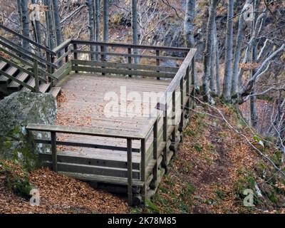 Wooden observation deck over the Waterfall Ray Pic Stock Photo - Alamy