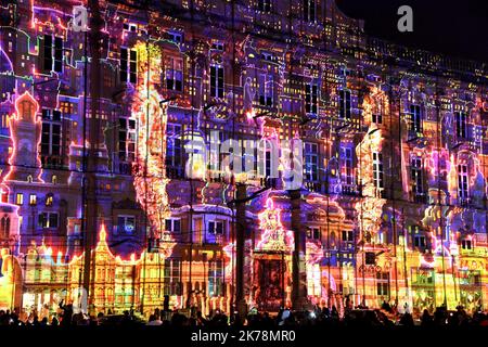 Festival of Lights in Lyon. A great light show takes place every year ...
