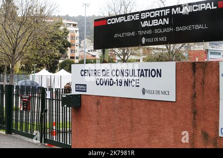 COVID-19 consultation centre at the Vauban stadium Stock Photo - Alamy