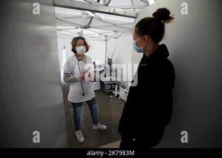 COVID-19 consultation centre at the Vauban stadium Stock Photo - Alamy