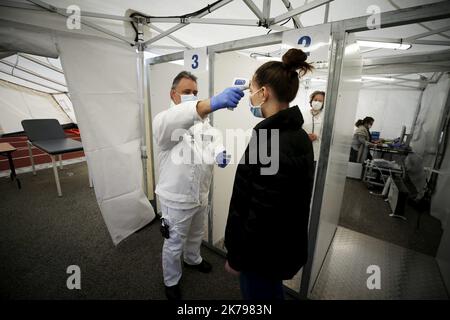 COVID-19 consultation centre at the Vauban stadium Stock Photo - Alamy