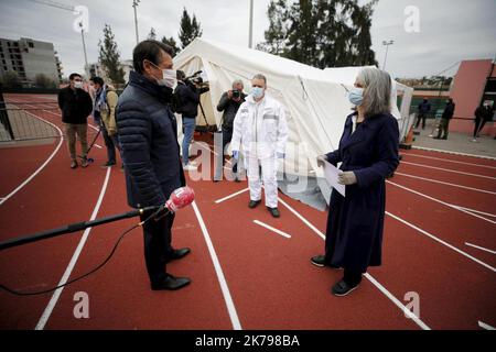 COVID-19 consultation centre at the Vauban stadium Stock Photo - Alamy