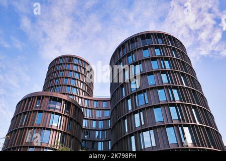 Copenhagen, Denmark - Sept 2022: Axel Towers comprising five round ...