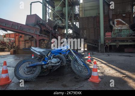 Destruction of motorcycles following police seizures in Marseille ...
