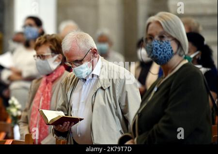 Celebration of the Pencote Mass in Nancy France 31 May 2020 Stock Photo ...