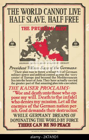 American First World War propaganda poster 'Keep him Smiling' United ...
