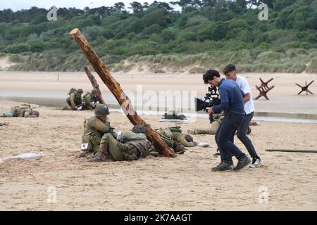 OMAHA BEACH, NORMANDY, FRANCE - 07 June 1944 - Troops of the US Army ...