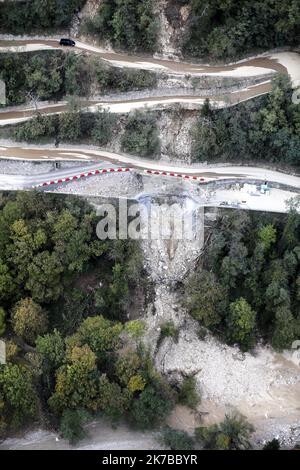 ©PHOTOPQR/NICE MATIN/Dylan Meiffret ; Saint-Martin-Vésubie ; 07/10/2020 ...