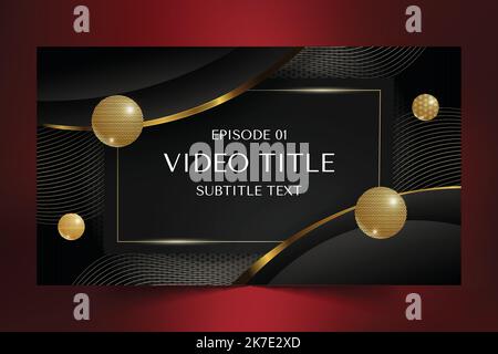 gradient golden luxury youtube thumbnail vector design illustration ...