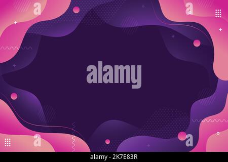 Fluid neon holographic abstract design composition with editable text ...