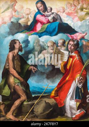 The Virgin and Child with the Baptist and an Angel. Museum: National ...