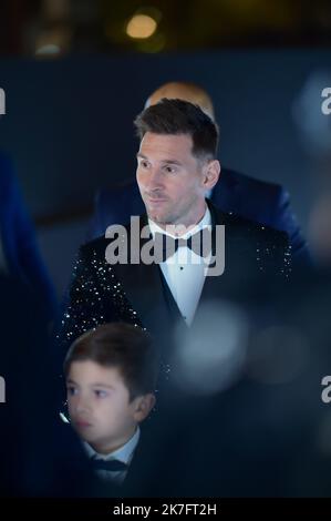 Antonella Roccuzzo and Lionel Messi attend the presentation at the Camp ...