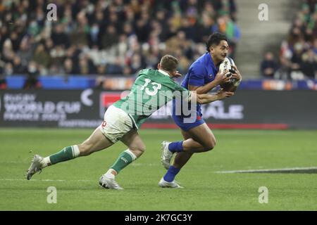 Yoram Moefana of France in action during the Guinness Six Nations 2025 match between Italy and ...
