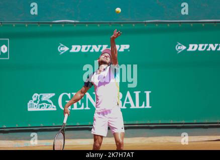 David Goffin of Belgium during the Rolex Monte-Carlo Masters 2022, ATP ...