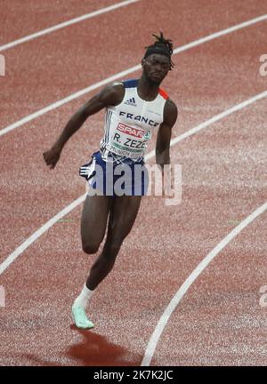 Ryan ZEZE of France 1/2 Finale Men's 200m during the European Athletics ...