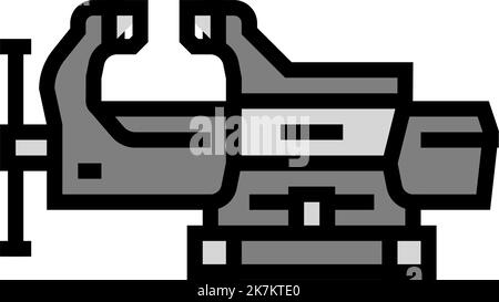 swivel base bench vice color icon vector illustration Stock Vector ...