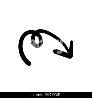 Curve arrow icon, flat style Stock Vector Image & Art - Alamy