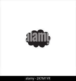 Flat cloud shape vector icon set on blue background Stock Vector Image ...