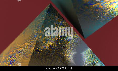 3d hyper-realistic rendering of abstract object with bizarre texture in ...