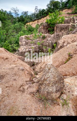 erosion scene around the quarry landscape area Stock Photo - Alamy