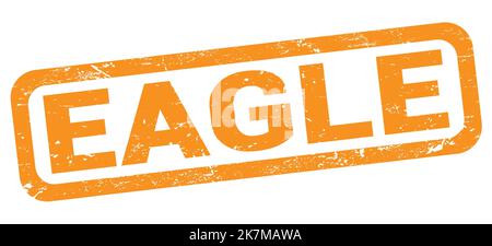 EAGLE text written on orange lines stamp sign Stock Photo - Alamy