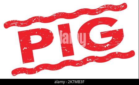 PIG text written on red round stamp sign Stock Photo - Alamy