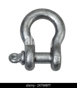 Metallic shackle isolated in white back Stock Photo - Alamy