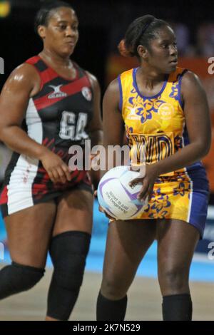 Vanessa BOBB of Barbados in the women's netball between Barbados v ...